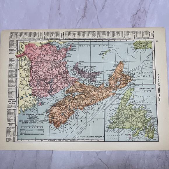 None and/or Unknown | Accents | Map Of Maritime Provinces Dominion Of ...